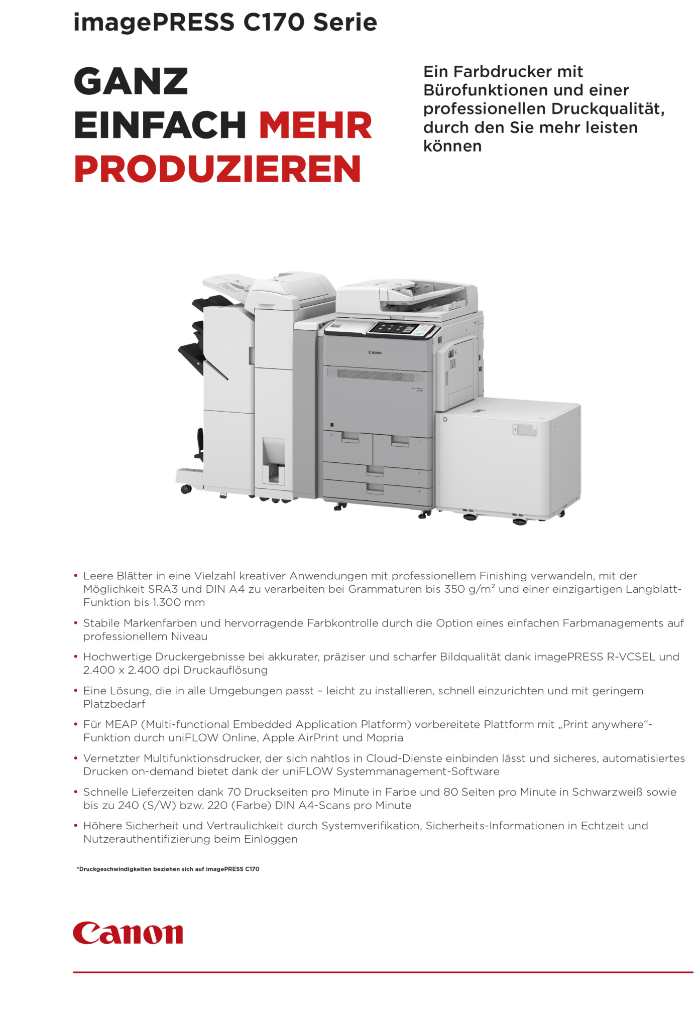 imagePRESS C170 – MSP-Team